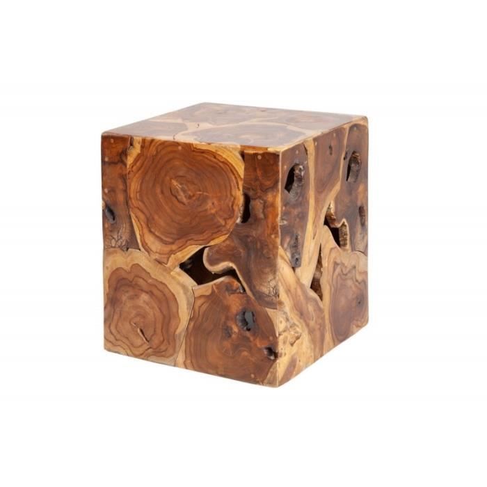Table INVICTA CARRÉ 40 cm - teck - Cdiscount Maison