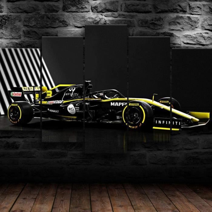 Tableau Multi Panneau 5 Parties Voiture de course de Formule 1 Renau F1 ...