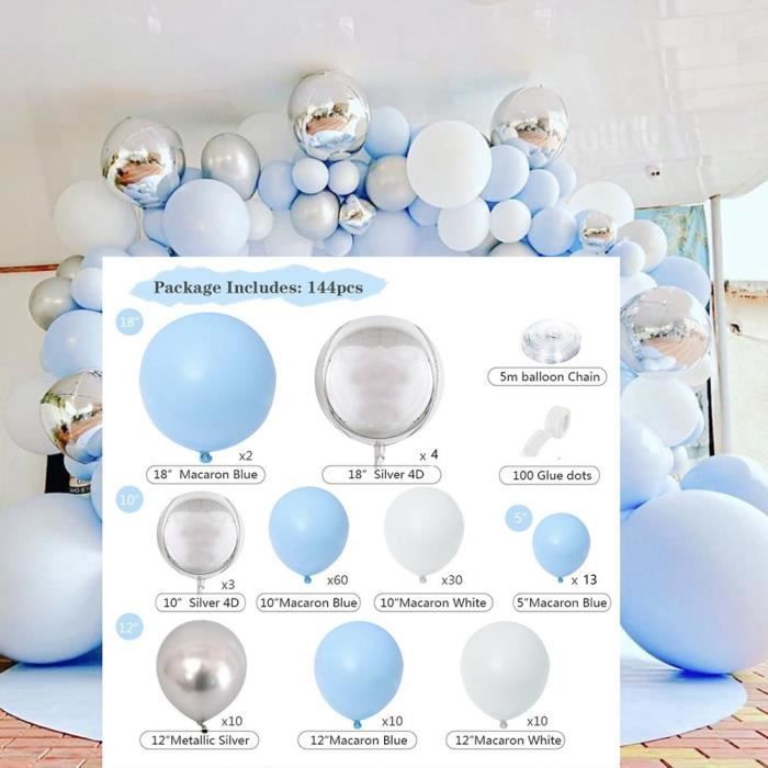 Ballon de baudruche - Laser - Ensemble de ballons en Latex bleu - Décor ...