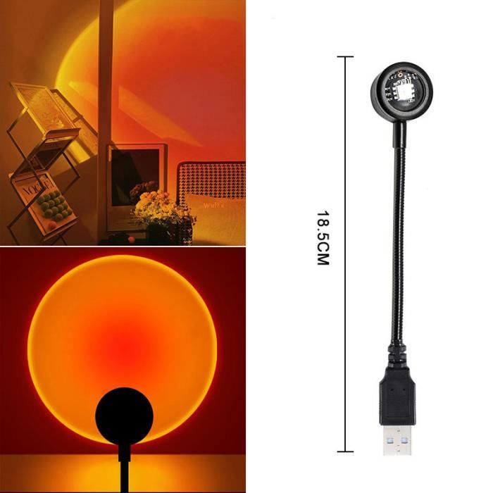 USB Sunset Projector Lamp Usb desk lamp Atmosphere Lamp Romantic Led ...