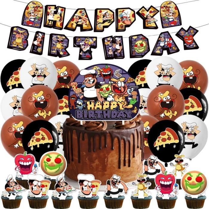 32 Pièce Pizza Tower Anniversaire Ballons,Pizza Tower Fournitures De ...