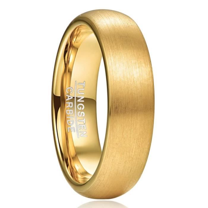 Bagues Pour Hommes Et Femmes,Anneau Simple En Acier Au Tungstene Sans ...