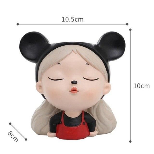 POT DE FLEUR,10x10.5cm--Pot de fleurs en résine pour filles, 12 styles ...