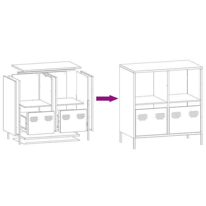 Vert Buffet de rangement - Vitrine bahut - armoire console Pour cuisine ...
