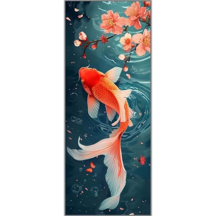 Poisson Fleur Diamond Painting Adulte Grand Format 130 X 45Cm, Peinture ...