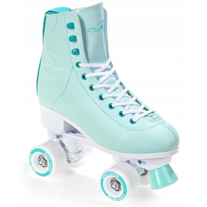 Patin à roulettes - RAVEN - Elle - Blanc - Menthe - Roller - Adulte ...