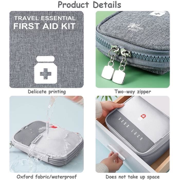 Trousse de Secours Vide 2PCS Boite de d'urgence Sac de Rangement de Médicaments Trousse de ...