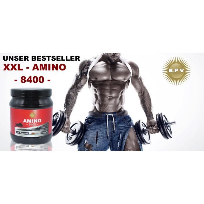 XXL - Amino - Dosage maximum 8400 mg - 325 Comprimés - Acides Aminés ...