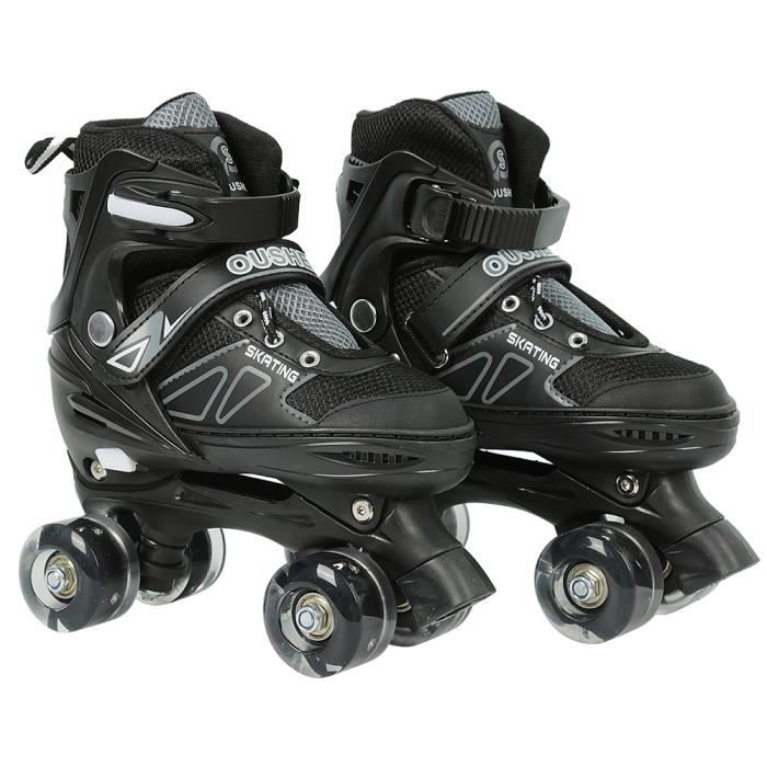 Roller Quad Enfant QIFAshma®Roller avec 8 Roues Lumineuses M(32~37 ...