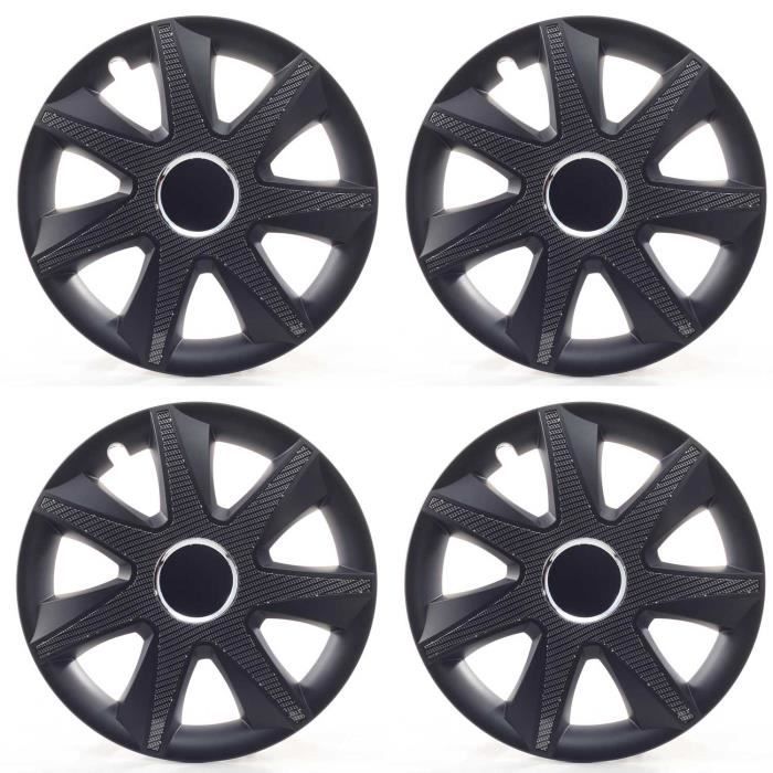 Enjoliveurs de roue 16 pouces carbon - schwarz pour Audi Daewoo Hyundai ...