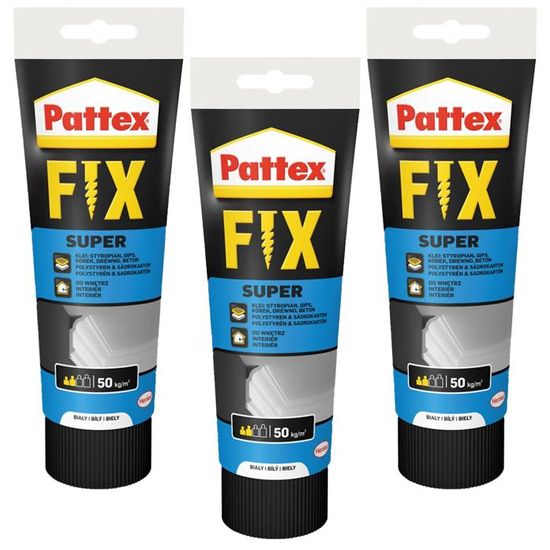 Colle de montage - Pattex - Fix Super 3x250g - Intérieur étanche ...