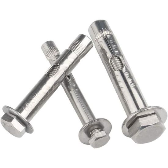 Boulons d'expansion à écrou hexagonal M12 externes - ancrage à douille en acier inoxydable 304 ...