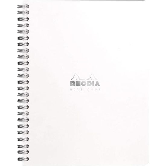 RHODIA 193421C - Cahier à Spirale (Reliure Intégrale) Notebook Blanc ...