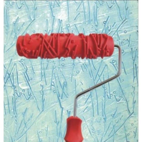 Rouleau à peinture à motifs décoratifs en caoutchouc TRAHOO - 17,8 cm ...