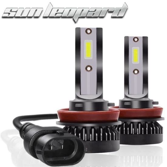2 x h8 - h9 - h11 phares led kit 4000lm ampoules haute puissance du faisceau blanc 6000k phare ...