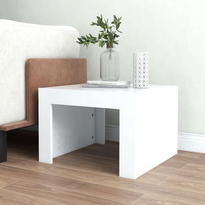 "Bon plan" Table basse/table d'appoint - JILI HOT - blanc 50x50x35cm ...