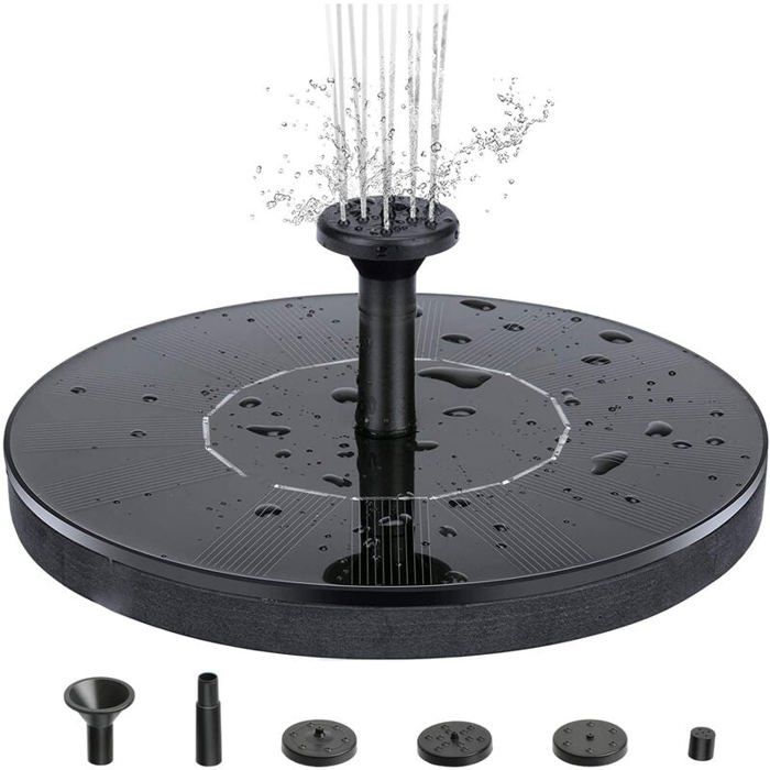 Pompe de fontaine solaire, Circle Garden Pompe à eau à énergie solaire Kit de panneau solaire ...