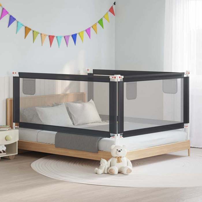 Garde-Corps de Lit Enfant Réglable 190 cm Protection Anti-Chute Tissu ...
