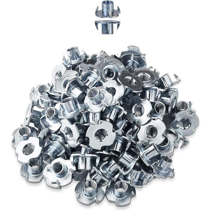 Écrou - Écrous À Griffes M5 X 8Mm T Inserts Acier Fileté Travail Du ...