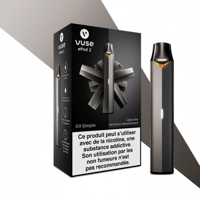 KIT VUSE EPOD GRAPHITE BLACK (NOIR) VENDU SANS CAPSULES - Cdiscount Au ...