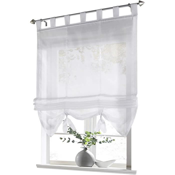 Store bateau avec passants - rideau transparent - moderne - blanc - 120 ...