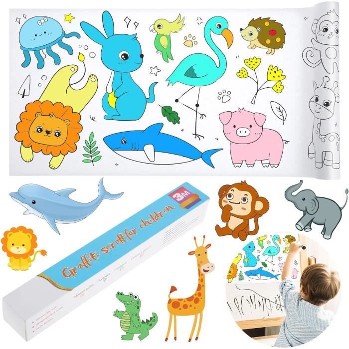 Rouleau De Papier De Dessin Collant Pour Enfant - Rouleau De Papier À ...