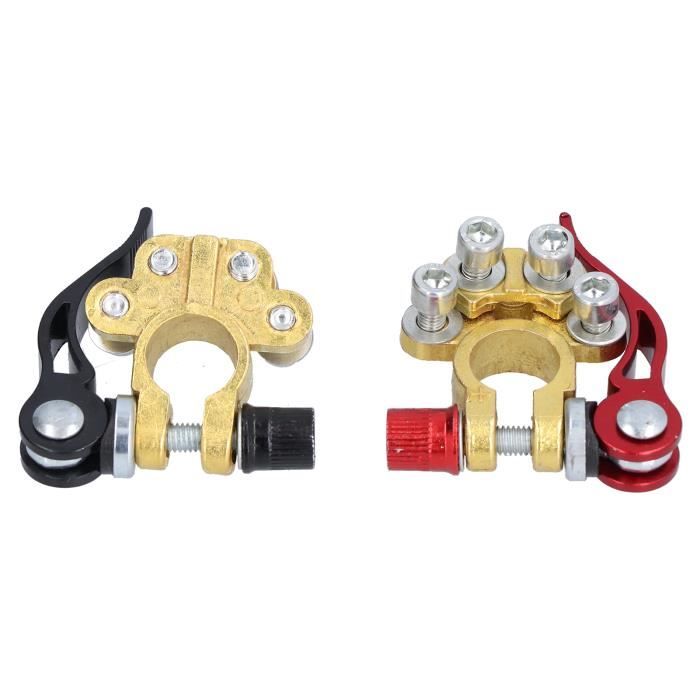 Borne de batterie - FDIT - Kit de pince de connecteur négatif positif à 4 voies - Cuivre ...