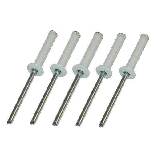 Rivets pop blanc 4x16mm (x5) pour plaque d'immatriculation - Cdiscount Auto