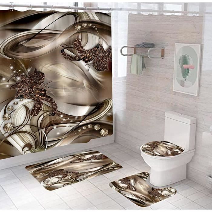 Serious-Ensemble D'Accessoires De Salle De Bain Cheval d'or 4 Pièces ...
