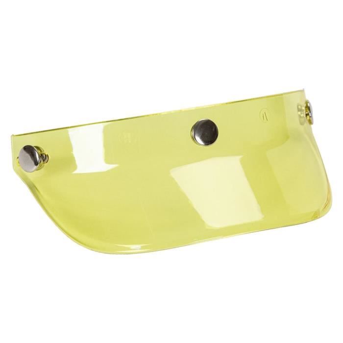 Casque Visor Peak 3-Snap UV Vintage Half Face Sun Shade Protector Shield - KOWAKU - Jaune clair ...