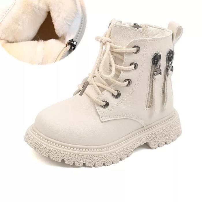 Bottes martin en polaire d'hiver pour enfants Bottes courtes à la mode ...