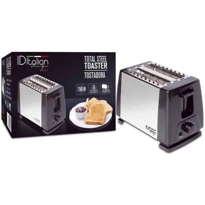 Id Italian Idecubeak03 Grille-Pain Steel Toaster, 750W-Idecubeak03 ...