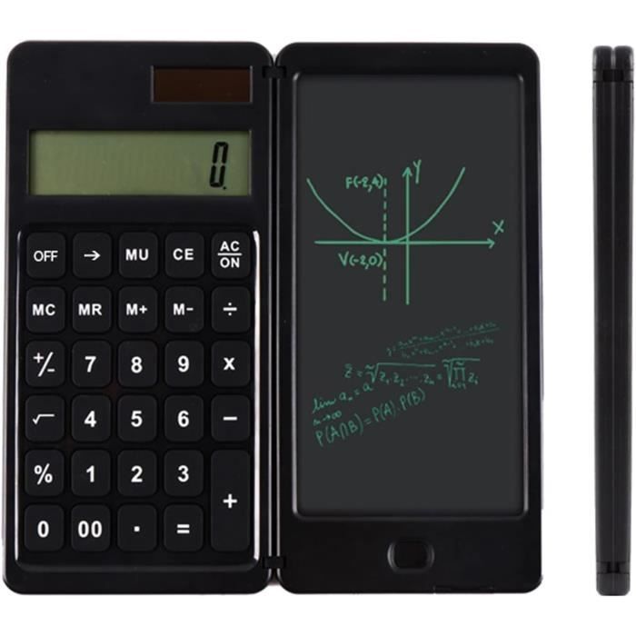 Calculatrice Solaire Avec Tablette D'Écriture Double Alimentation ...