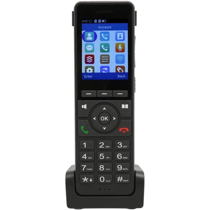 Téléphone Fixe sans Fil, Téléphone Fixe sans Fil WiFi Portable, Prise ...