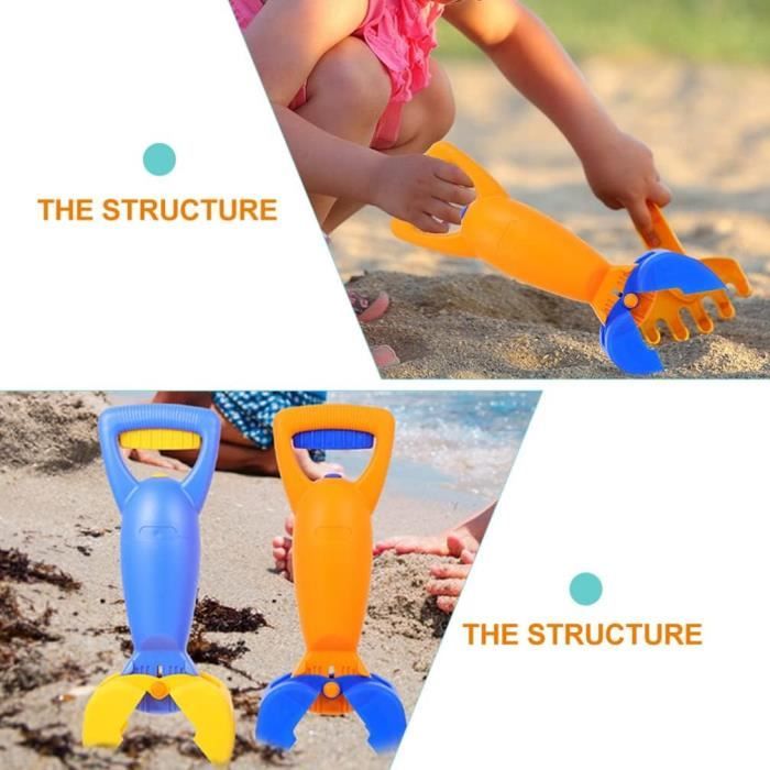 Sand Digger Grabber Jouet Homard Claw Claw Claw Scoop Claw Plawset Outdoor Play Construction ...