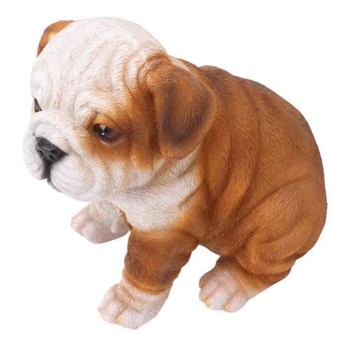 VINGVO statue de chiot en plein air Statue de chiot bouledogue anglais ...