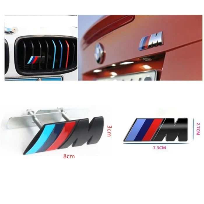 M badge emblème noir pour BMW 73 mm*27 mm et 80 mm*30 mm - Cdiscount Auto