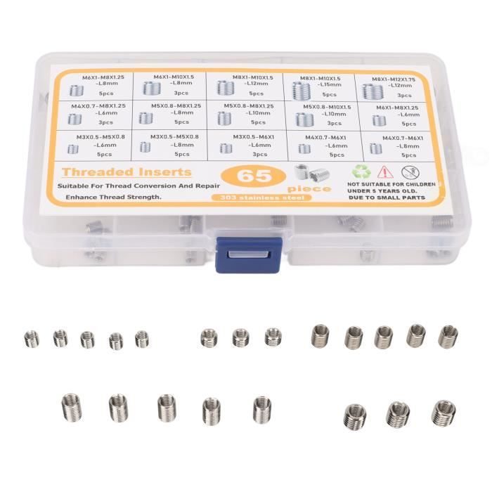 Insert fileté Kit d'assortiment d'inserts filetés 65 pièces 303 ...