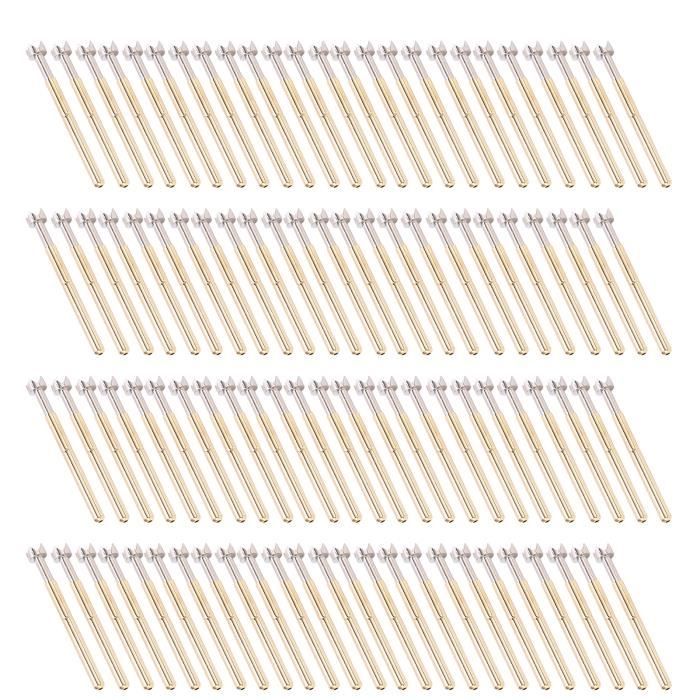 YOSOO broche de sonde Pogo 100 pièces Pogo Pin 4 griffes Type de tête ...