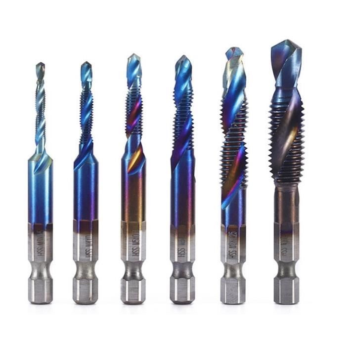 FILIERE - BUSE DE FILAGE - TARAUD,Long Blue Set--Foret À Taraud Métrique M3 M4 M5 M6 M8 M10 ...