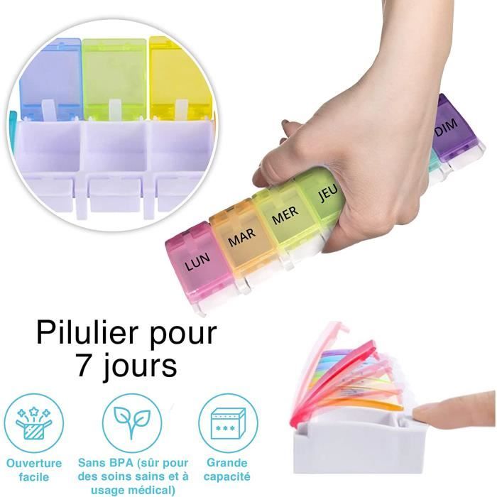 Pilulier Semainier Français 7 Jours - Boite À Médicaments - Piluliers ...