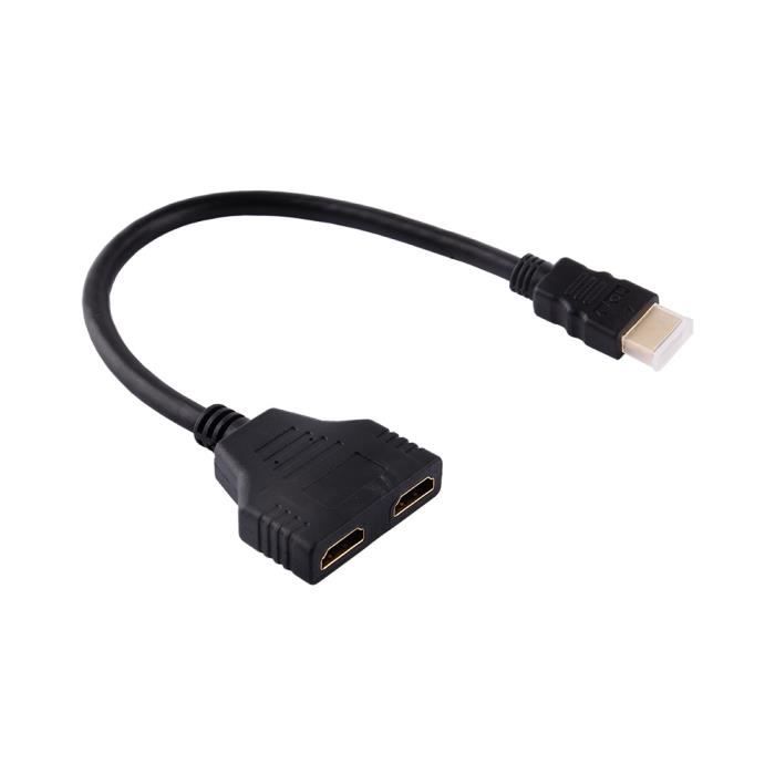Adaptateur Prise HDMI Mâle vers Double HDMI Femelle Multiprise hdmi ...