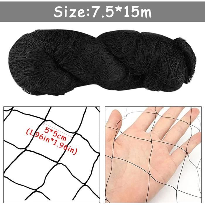 Filet Anti Oiseaux, 7.5M X 15M Filet Protection Oiseaux, Filet Anti Pigeon, Filet Voliere, Filet ...