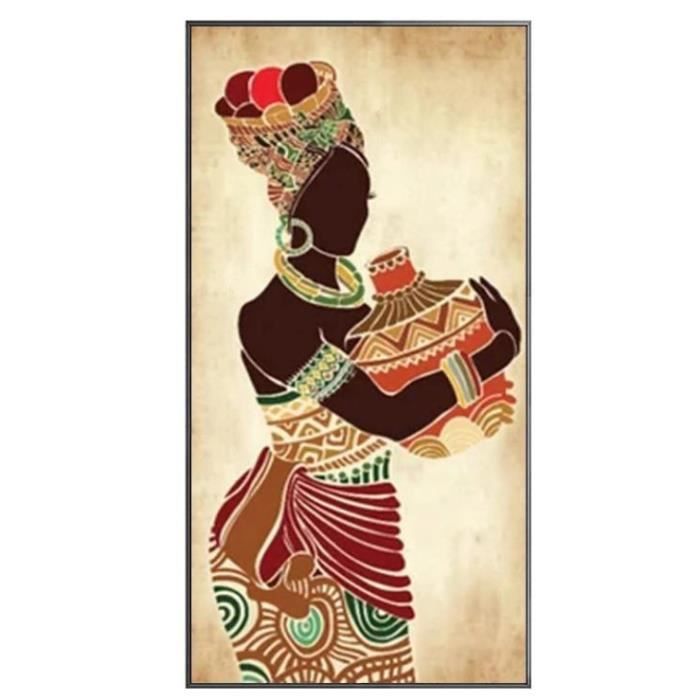 Tableaux Toile Femme Noire Africaine Ethnique Art Affiche Maison ...