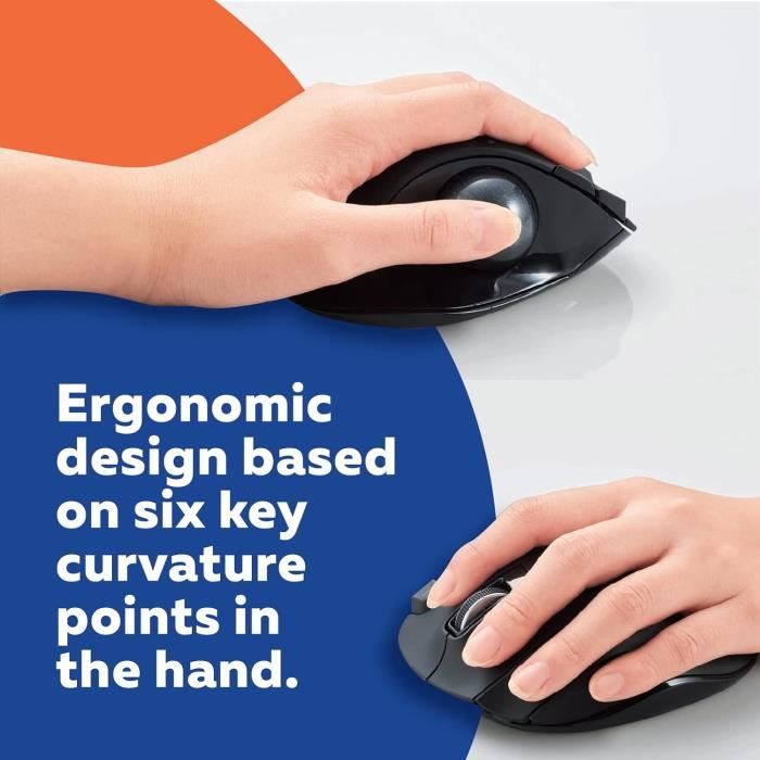 Japan Brand- Wireless Trackball Mouse for Left Hand, Thumb Operated ...