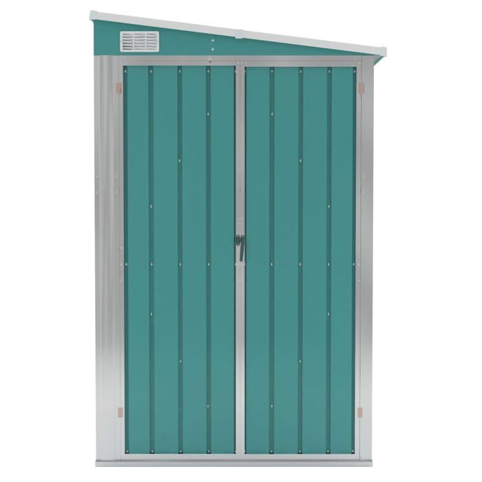 Lemon Cabane à outils VIDAXL - Abri de jardin mural Vert 118x288x178 cm ...