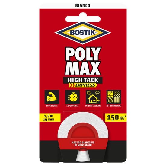 Bostik - 7005133 - Poly Max Double face haute Tack Express blanc super ...