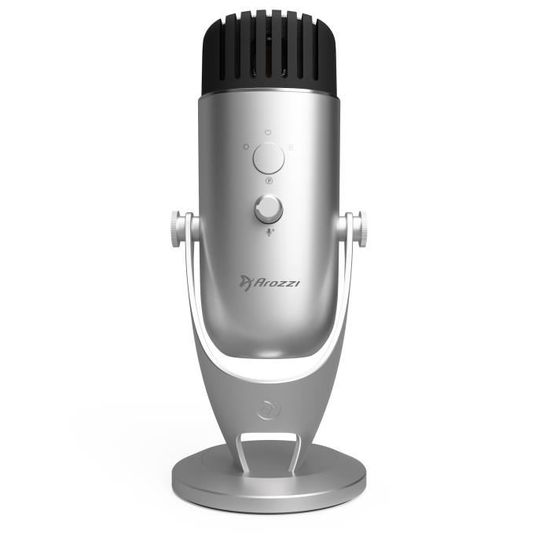 Microphone USB - Arozzi - Colonna - Argent - Diffusion streaming ...