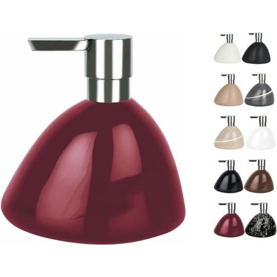 Distributeur de savon liquide Etna - Céramique - Doseur en ABS chromé ...