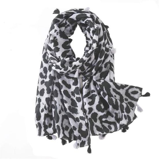 Foulard Chic Pour Femme Avec Motif Léopard Long Et Grand Motif Animal ...